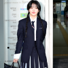 슬기 공항패션 여자 셋업 투피스 톰브라운 숏코트 자켓 플리츠 스커트 코디 정보 네이버 블로그